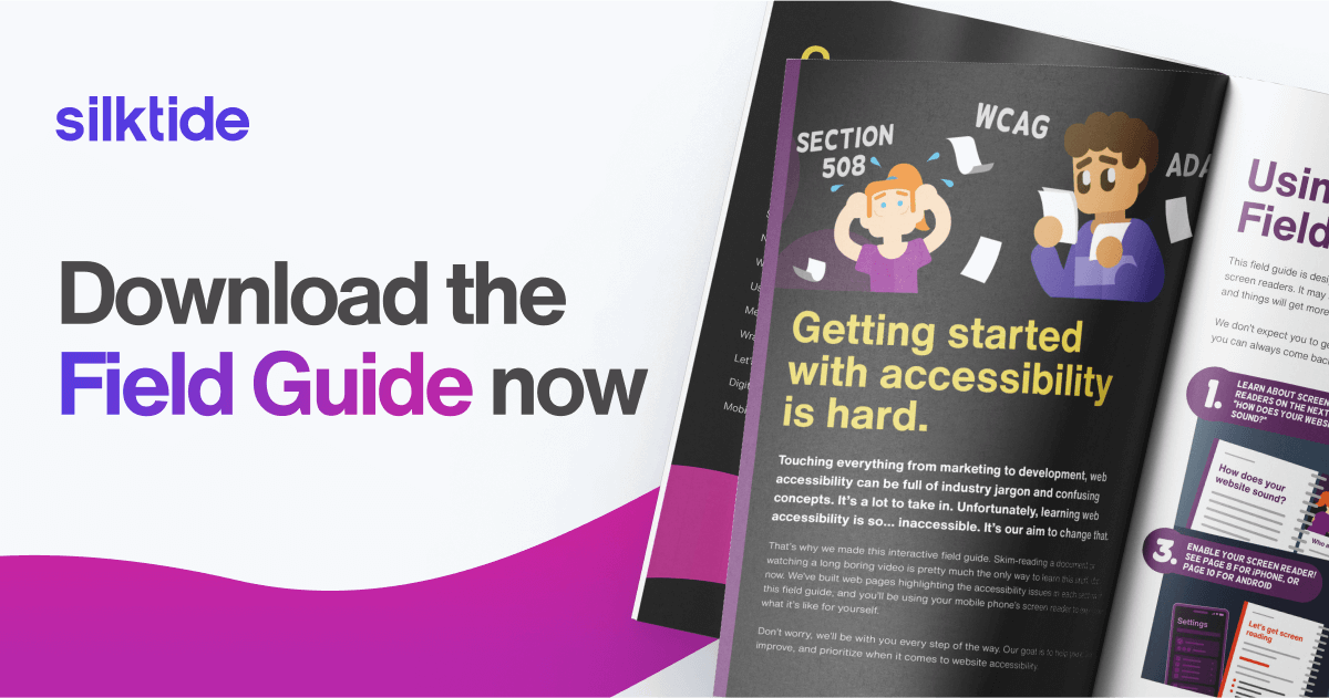 Field guide for mobile screen readers - Silktide