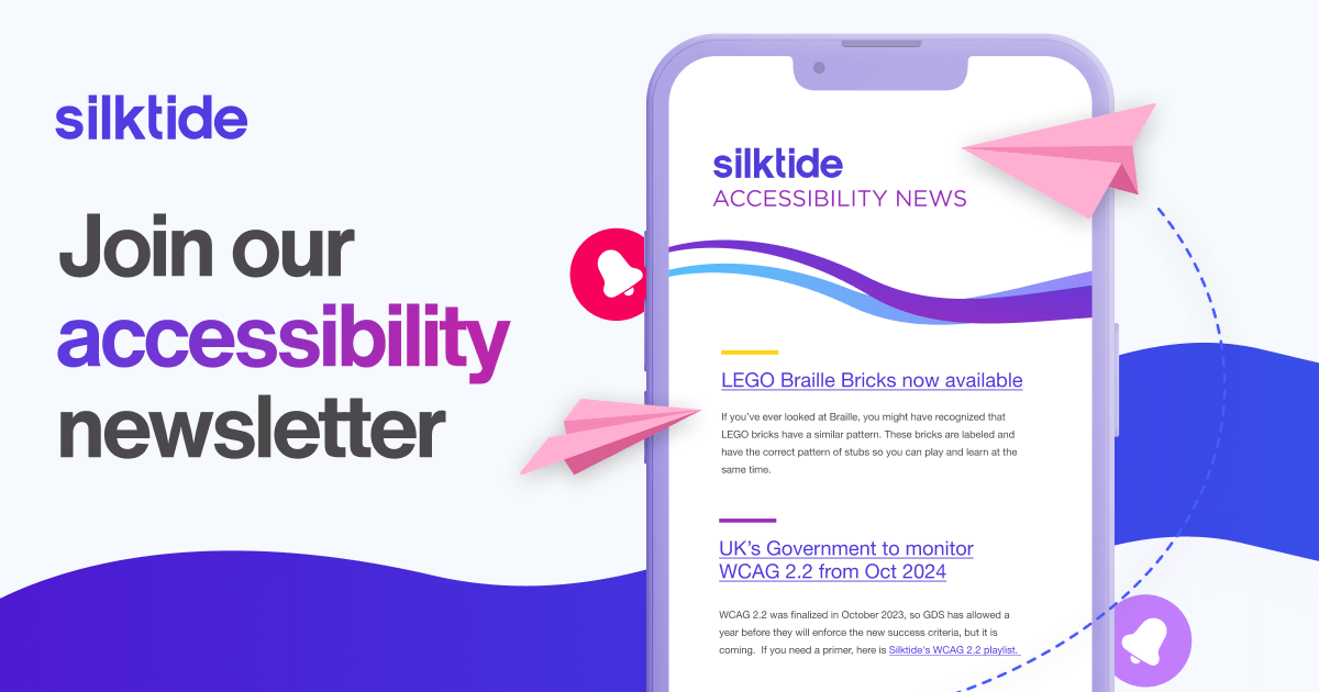 Accessibility newsletter - Silktide