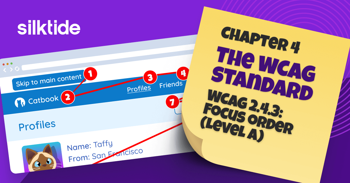 WCAG 2.4.3: Focus order (Level A) - Silktide