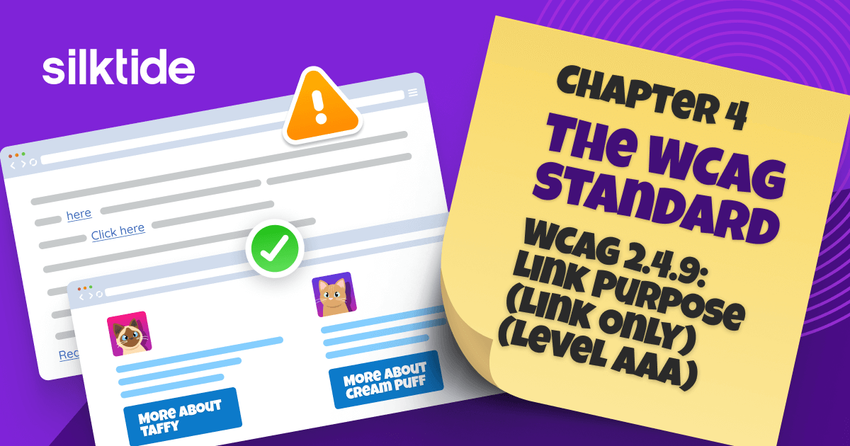 WCAG 2.4.9: Link Purpose (Link Only) (Level AAA) - Silktide