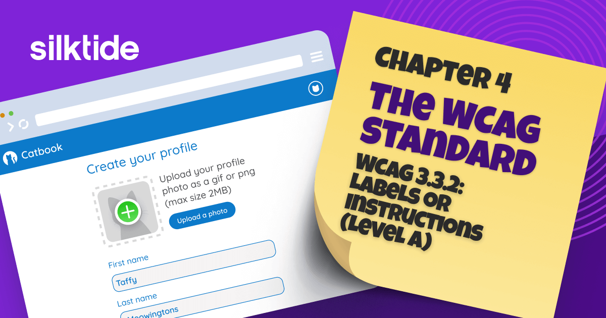 WCAG 3.3.2: Labels or Instructions (Level A) - Silktide